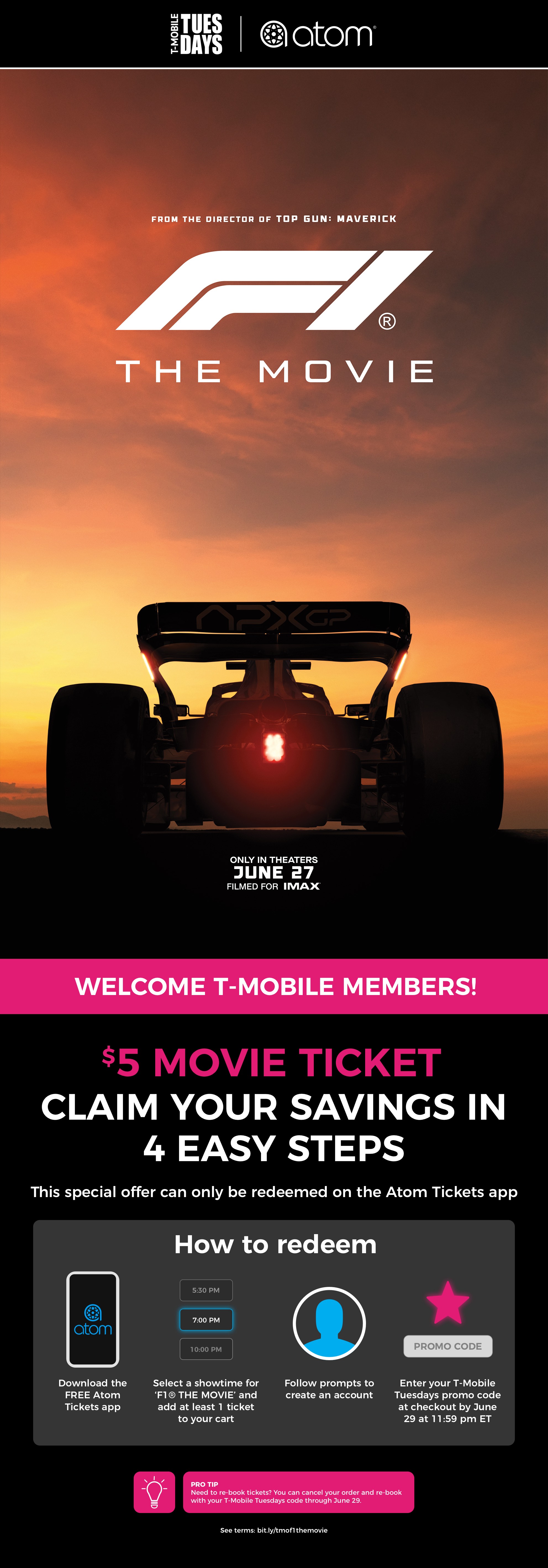 T-Mobile Tuesdays - F1 ® The Movie | Atom, Your Ticket to More