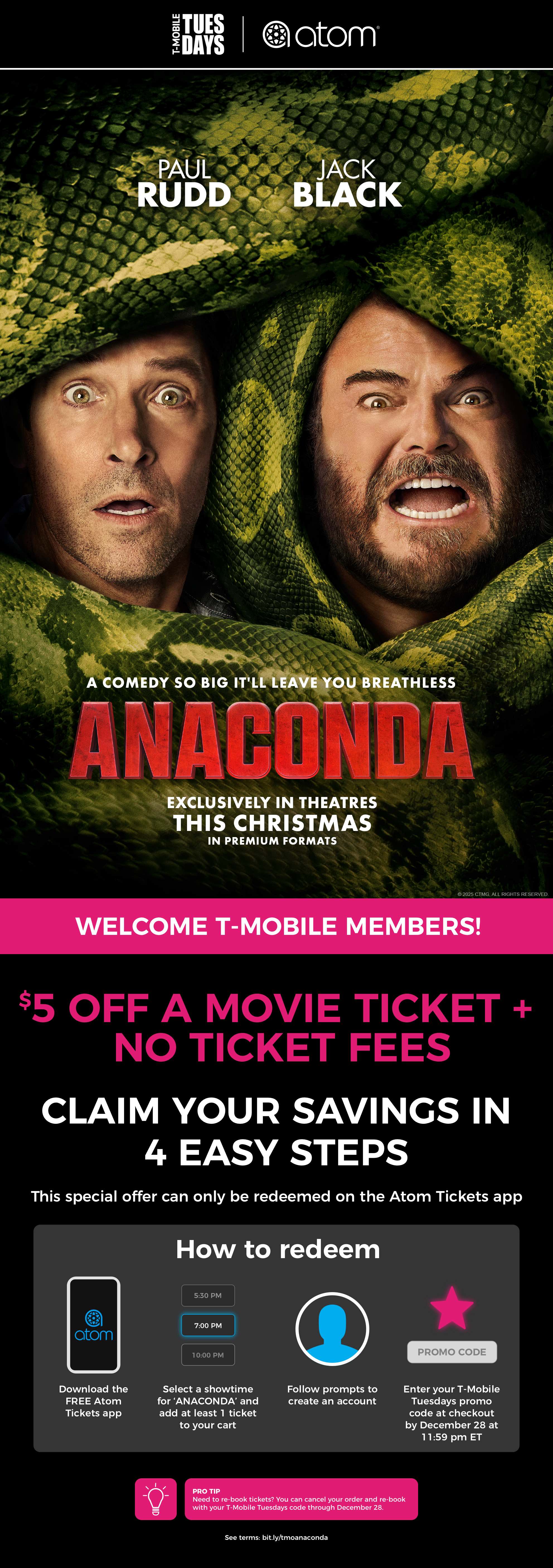 T-Mobile Tuesdays - Anaconda | Atom, Your Ticket to More